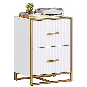 YITAHOME 2 Drawer File Cabinet, Large Lateral Filing Cabinet for Home Office, White