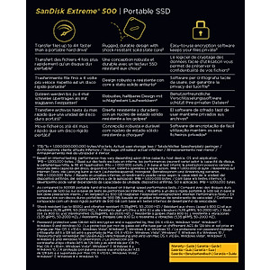 SanDisk Extreme 500 Portable SSD 1TB SDSSDEXT-1T00-G25