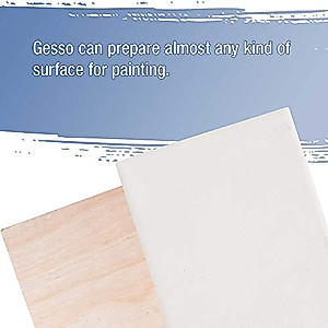 U.S. Art Supply White Gesso Acrylic Medium, 500ml Tub - 16.9 Ounces over a Pint