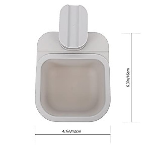 VOSAREA Automotive Garbage Cans Table Mount Trash Can Mini Desk Hanging Trash Bin Tiny Waste Bin Makeup Pad Garbage Holder for Coffee Vanity Table Kitchen Grey Car Trash Cans