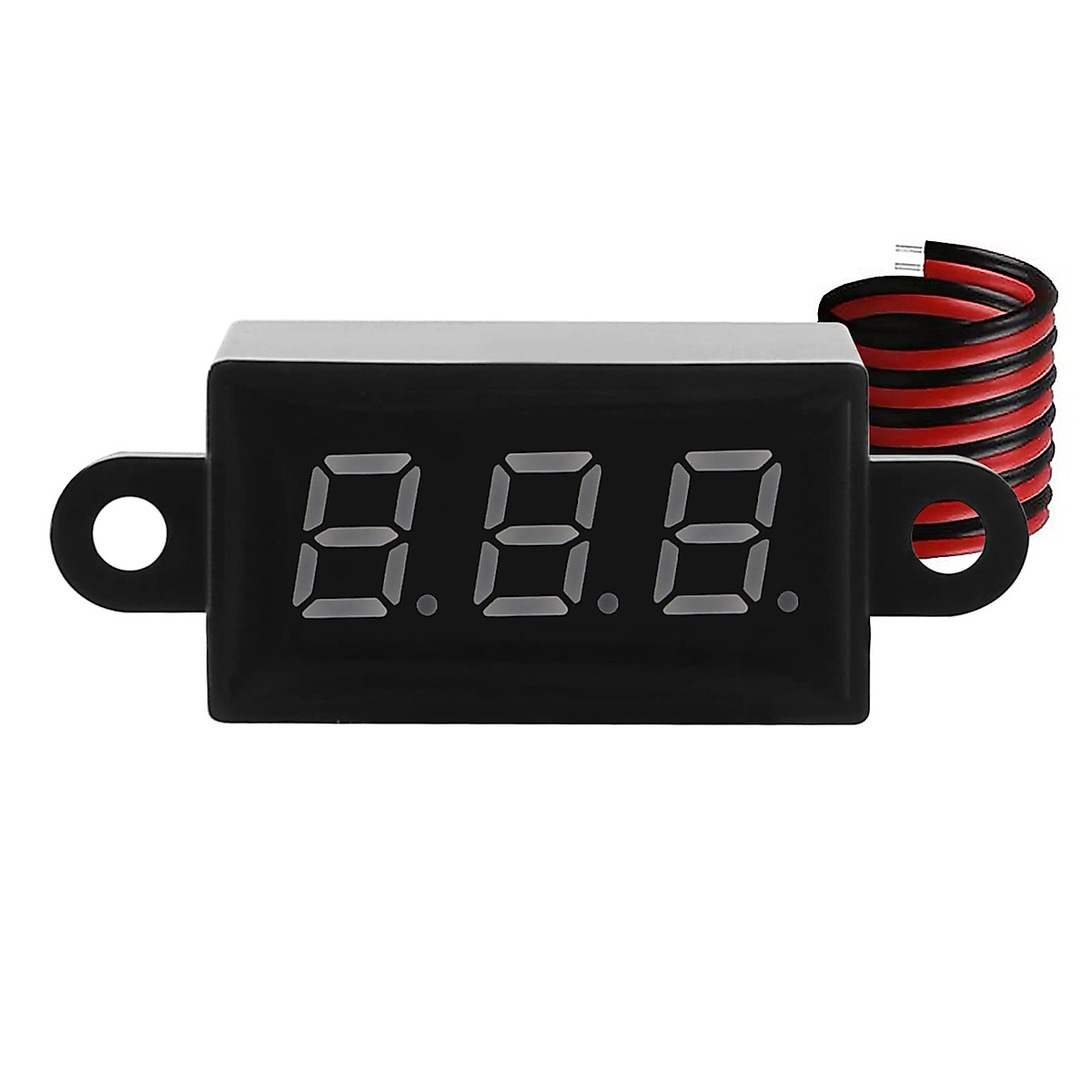 4pcs Mini Digital DC Voltmeter 0.28 Inch Two-Wire DC 3.0V-30V Digital Voltmeter Waterproof Dustproof and Drop Resistant Voltmeter Display Voltage Tester Meter (Red)