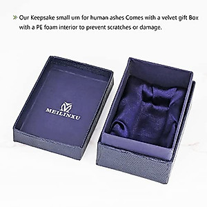M MEILINXU Small Keepsake Urn for Human Ashes - Mini Cremation Urns for Ashes - Fits a Small Amount of Cremated Remains -Display Urn at Home or Office (Purple Starry Sky - Made of Brass Hand Engraved