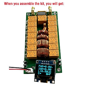 Malahit ATU-100 Antenna Tuner DIY Kits 1.8-50MHz atu100 Automatic Antenna Tuner by N7DDC 7x7 0.96 Inch OLED SMT and chip soldered 3.2 Version Firmware Programmed Unassembled