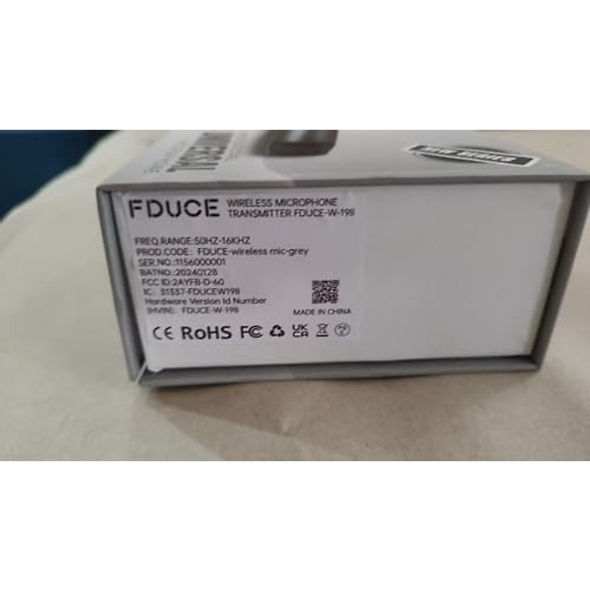 FDUCE Wireless Microphone, Karaoke Mic, UHF Handheld Dynamic System with Rechargeable Receiver for Party, Church, Meeting, Wedding, 260ft (Grey)