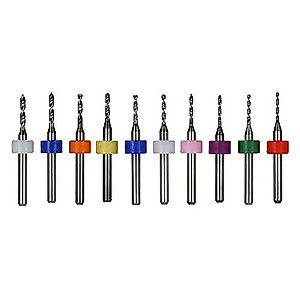 10pcs Tungsten Carbide Micro Drill Bits Set Engraving Tools for PCB Circuit Board 1.1mm-2.0mm