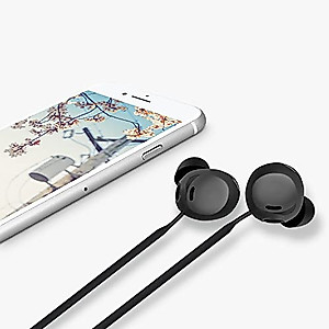 kwmobile Strap Compatible with Google Pixel Buds Pro - Silicone Cord Holder for Wireless Earphones - Black