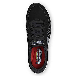 Skechers Work Stacey - Women's Black/White Soft Toe, Slip Resistant, Low Athletic (11.0 M)