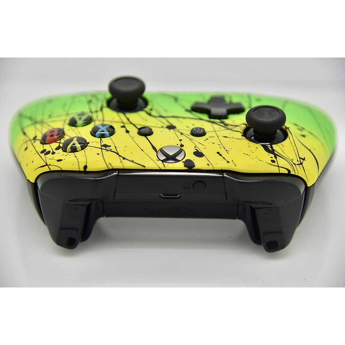 Hand Airbrushed Fade Custom Controller - Compatible with Xbox One (Matte Yellow & Green)