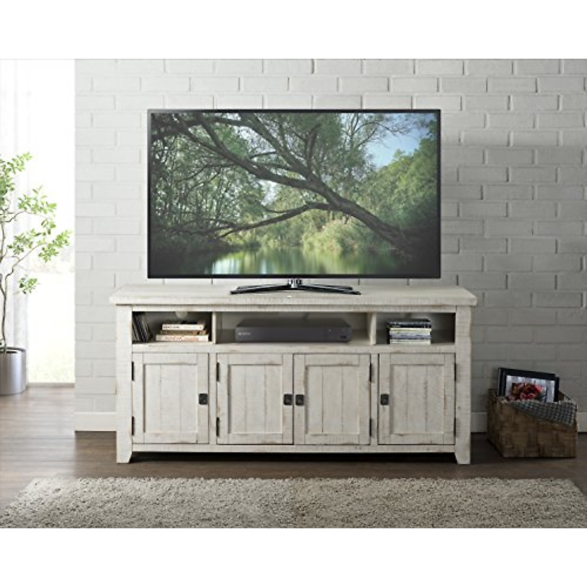 Martin Svensson Home Nantucket 65" TV Stand, Antique White