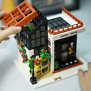 ENJBRICK Modular House Building Kit,Townhouse Building Blocks Model Set for Teens and Adults,Architecture Collectible Toy Building Set