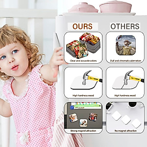 48 PCS Sublimation Blank Fridge Magnets for Refrigerator, Sublimation Printing Blank and Magnetic Sticker, DIY Magnetic Fridge Magnet for Home Kitchen Microwave Wall Door Decor (6 x 6cm, 5 x 7.5 cm)