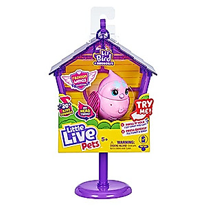 Little Live Pets - Lil' Bird & Bird House: Princess Polly | Linkable | New Moving Bird Heads with 20 + Sounds, and Reacts to Touch
