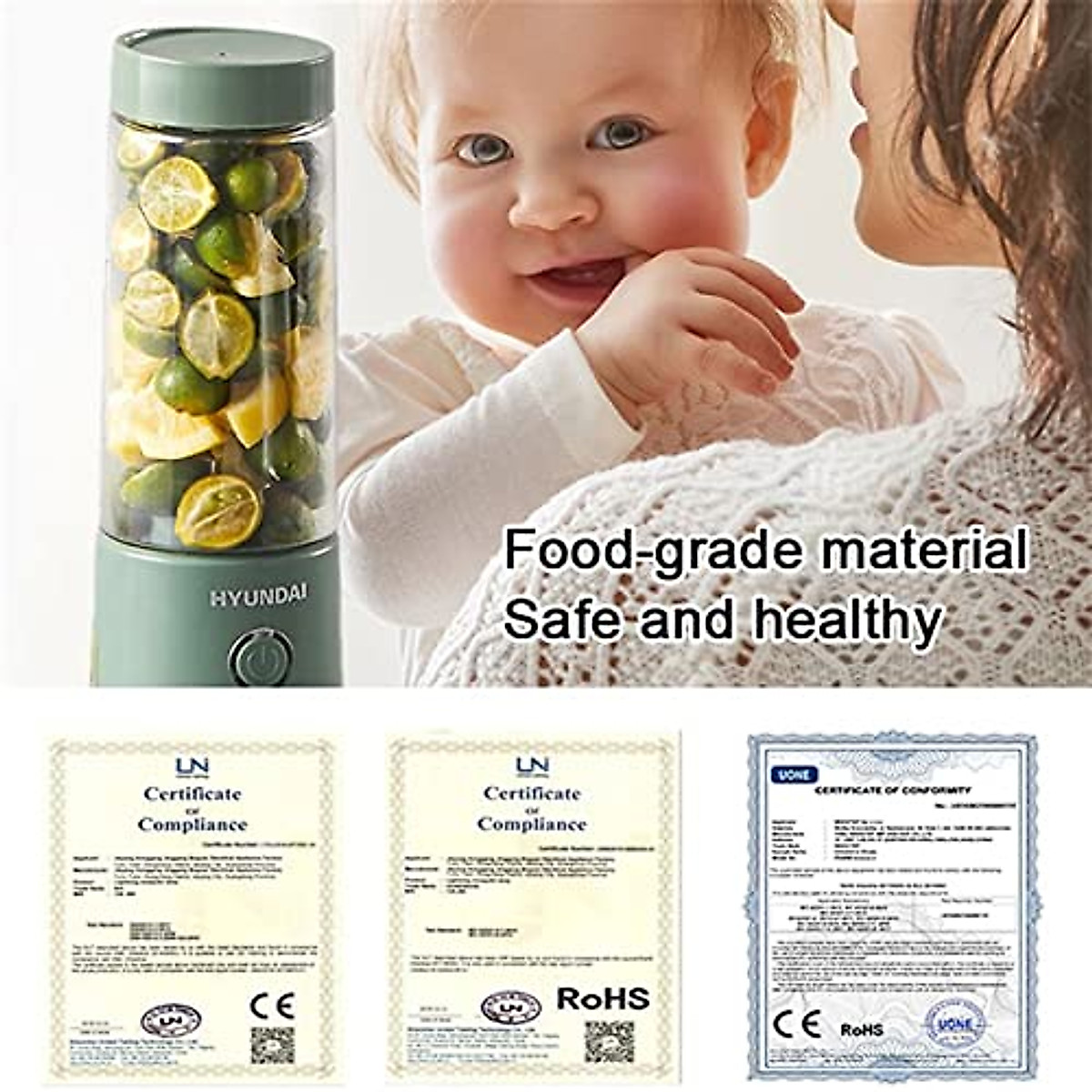 TANACC Portable Juice Blender Portable Wireless Mini Juicer Blender Multifunction Home Fruit Juicing Cup Juicer Fruit Extractors Electric Juice Cup