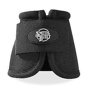 SmithBuilt Equine Hoof Overreach No Turn Ballistic Bell Boots for Horses, Black - Medium