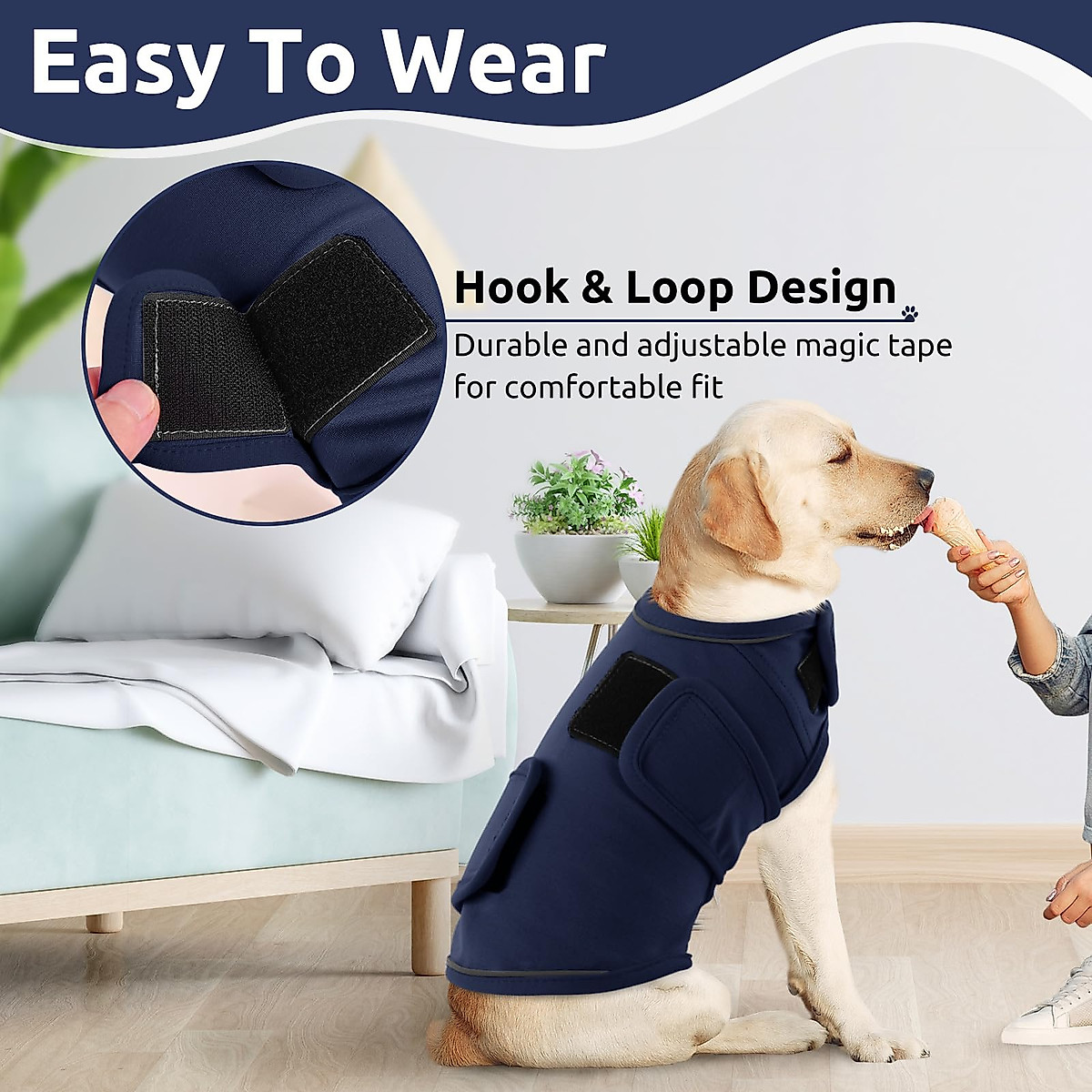 ASENKU Comfort Dog Jacket, Wrapped Dog Coat for Cold Weather, Elastic Puppy Sweatershirt, Pet Winter Coat Vest for Small, Medium & Large Dogs