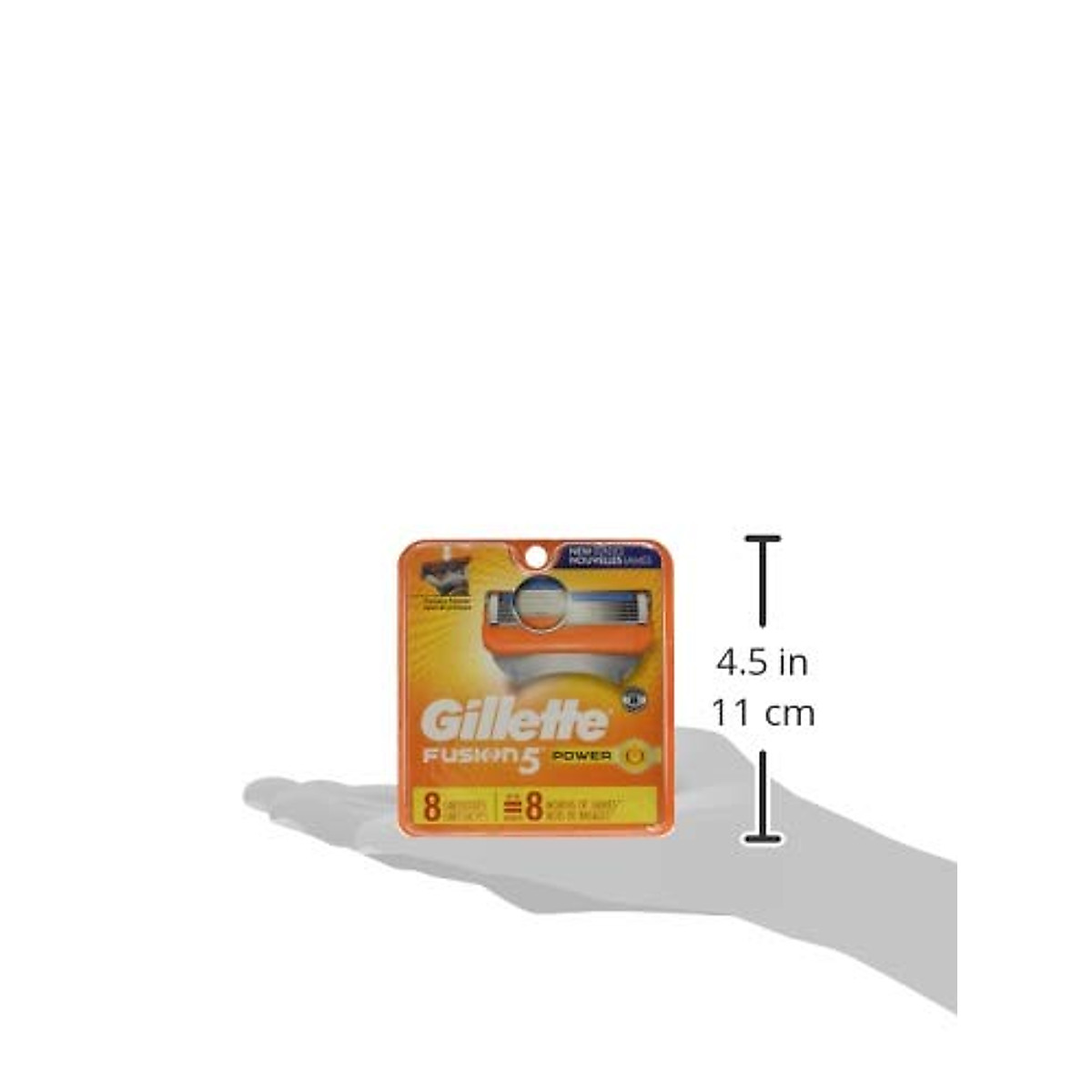 Gillette Fusion5 Mens Razor Blade Refills, 8 Count, Lubrastrip for a More Comfortable Shave