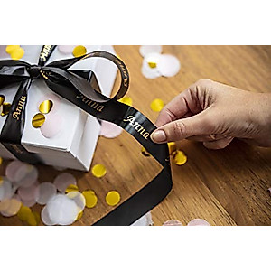 Brother TZe-R354 Labelling Tape Cassette, Gold on Black, 24mm (W) x 4M (L), Ribbon Tape, Brother Genuine Supplies