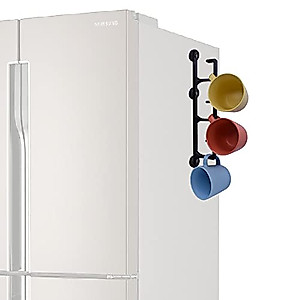 YYST Magnetic Vertical Narrow Corner Coffee Mug Rack Hanger Cup Holder Hooks for Coffee Mugs, Tea Cups On The Refrigerator , etc (1)