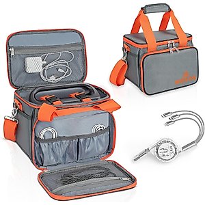 Liphontcta Travel & Business Carrying Case Bag Compatible with Jackery Explorer 160/240/300, ECOFLOW River Mini and Bluetti EB3A, with Waterproof Bottom and Front Pockets and 3 in 1 Retractable USB