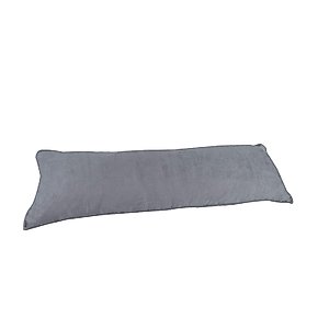 Crescent Bedding 1800 Series Brushed Microfiber Grey Body Pillow Cover - Super Soft and Cozy, Zipper Closure – Hypoallergenic -Wrinkle, Fade, Stain Resistant – Body Pillow Case, (21×54 Inch)