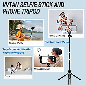 Selfie Stick, 40 inch Selfie Stick Tripod with Wireless Remote, Phone Tripod Stand Compatible with iPhone 14 13 12 11 pro Samsung Note 20 10 S20…