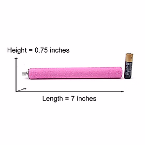 Alfie Pet - Fifer Sand Covered Perch 5-Piece Set for Birds - Color: Pink, Size: Large