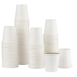 [100 PACK COFFEE CUPS] 3 ounce Disposable Paper Hot Cups - Coffee Cup, Bathroom, Espresso, Mouthwash Cups