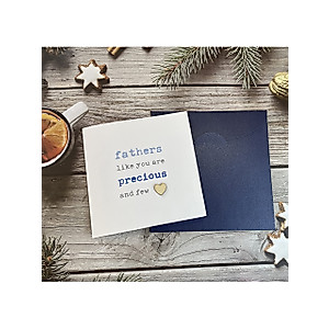 Misaria Simple Father's Day Card,Birthday Card for Father from Daughter Son,Special Greeting Card for Dad,You are Precious and Few,MS-FQK2-1