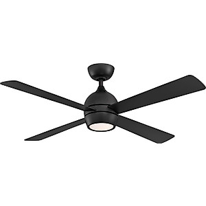 Fanimation FP7652BL Kwad 52 Ceiling Fan, Black 15.05x52.00x52.00