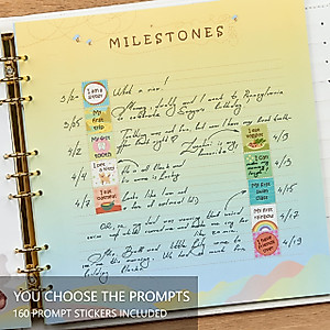 Keepsake Baby Memory Book Girl Boy – Timeless Leather-Bound Baby Milestone Book – Baby Book Keepsake Record First 5 Years – Gender Neutral Baby Scrapbook Album, Baby Album Journal Registry Search Gift