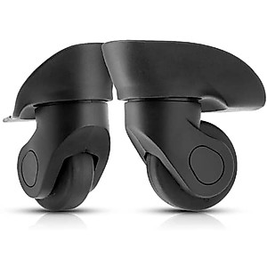 Watris Veiyi 2PCS Luggage Wheels Replacement, Left and Right Suitcase Wheels Replacement, Wheel Spare Part for Luggage Suitcase, 4.3 x 3.9 in (Non-Universal, Please Check The Dimensions Carefully)