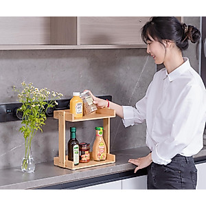 PELYN 2-Tier Countertop Organizer for Bathroom Counter, Makeup Organizer for Vanity Perfume Cosmetic Skincare Dresser Organizers Countertop for Bathroom and Kitchen