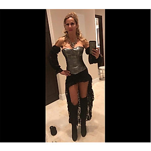 LZHLQ Jewelry Fashion Multi-Level Pirate Skull Tassel Charm Necklace Collar Bib for Women Horror Necklace Punk