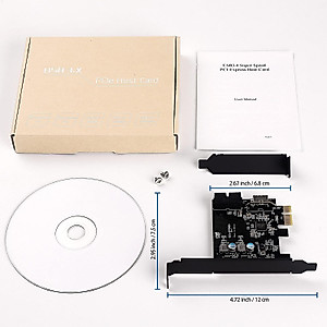 Sinefine PCIe x1 to 19Pin USB 3.0 Header and Type E (A Key) Card,USB Front Panel Adapter, for 1 Front Panel USB A, 1 Front Panel USB C, USB 3.0 5Gpbs for Windows MacOS Linux