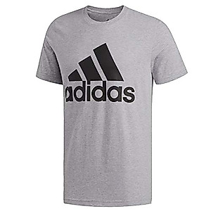 adidas womens Go-To-Performance Short Sleeve Tee Medium Grey Heather/Black Medium