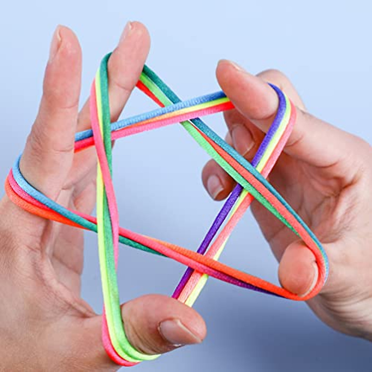 ibasenice 8 Pcs Cats Cradle String Hand String Tricks Game Finger String Toy Supplies for Kids Adults Party Stocking Stuffers