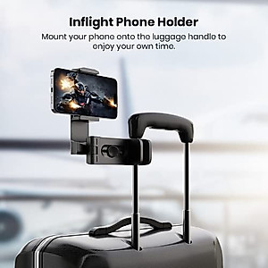 Klearlook Travel Essentials Airplane Phone Holder, Universal Phone Stand for Desk with 360 Degree Rotation, Travel Must Haves Phone Mount for Tray Table, Handsfree Travel Accessories for Flying