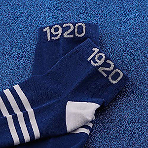 JXGZSO 2 Pairs Sorority Socks Ankle Socks Blue 1920 Socks Sorority Sister Gift (1920 Ankle socks)