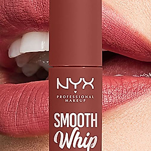 NYX PROFESSIONAL MAKEUP Smooth Whip Matte Lip Cream, Long Lasting, Moisturizing, Vegan Liquid Lipstick - Latte Foam (Pinky Mauve)