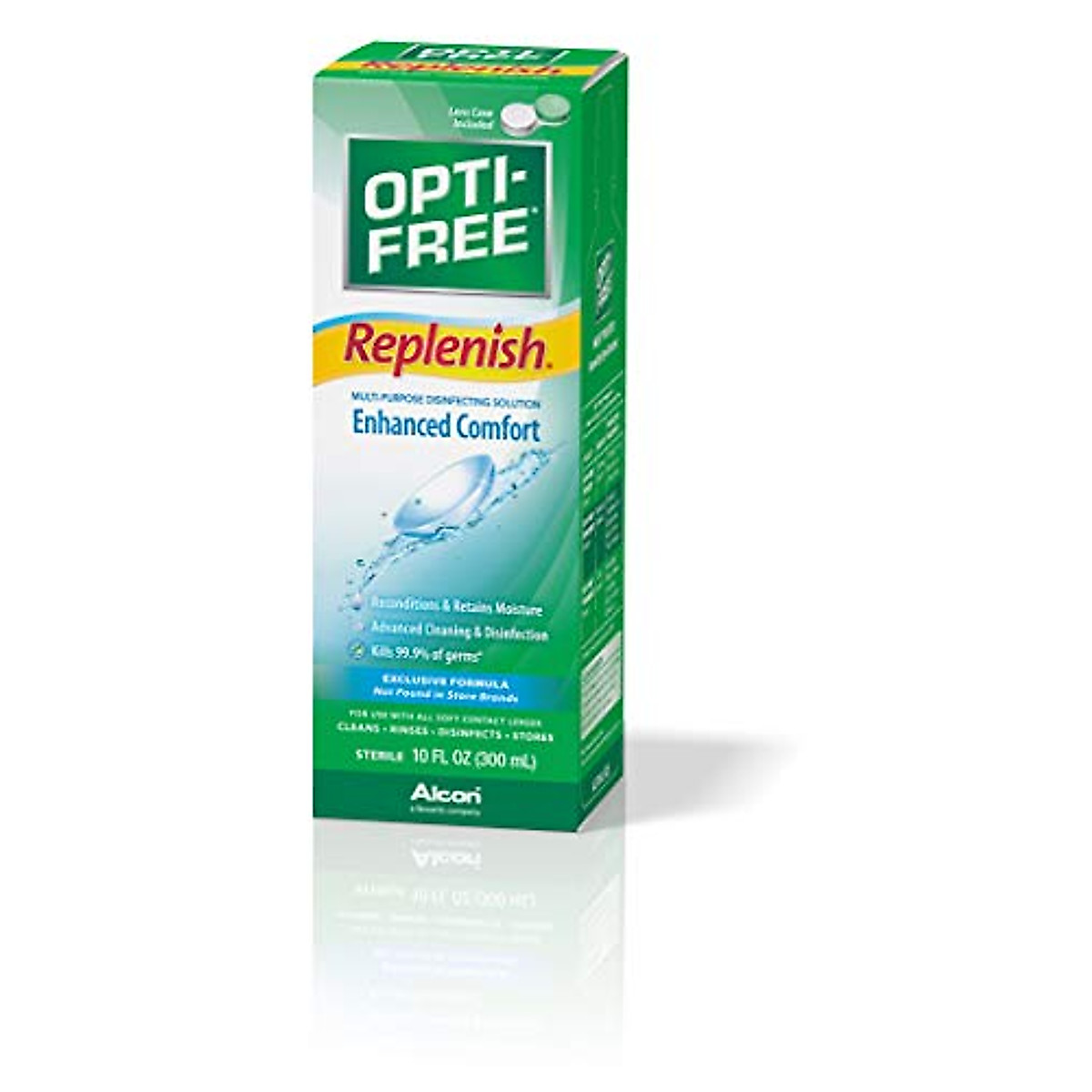 Opti-Free Replenish Multi-Purpose Disinfecting Solution With Lens Case, Lemon 10 Fl Oz