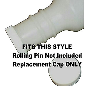 Tupperware Replacement Part White Vintage Large 1.75 Inch Rolling Pin Cap Check Size