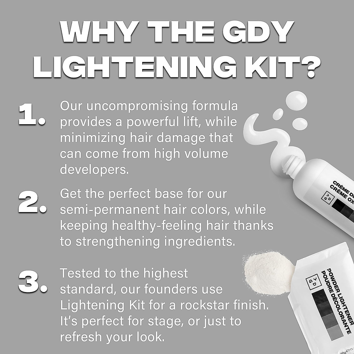 Good Dye Young Hair Lightener Kit with Dust Free Powder Lightener and 25 Volume Developer - Moisturizing Bleaching Kit - Vegan Hair Bleach (4 oz.)