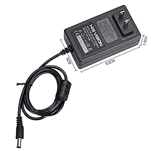 HISVISION Security Camera Power Supply Adapter 12V 2.5A 100V-240V AC to DC with 4-Way Power Splitter Cable -Fits CCTV Camera DVR NVR Surveillance System