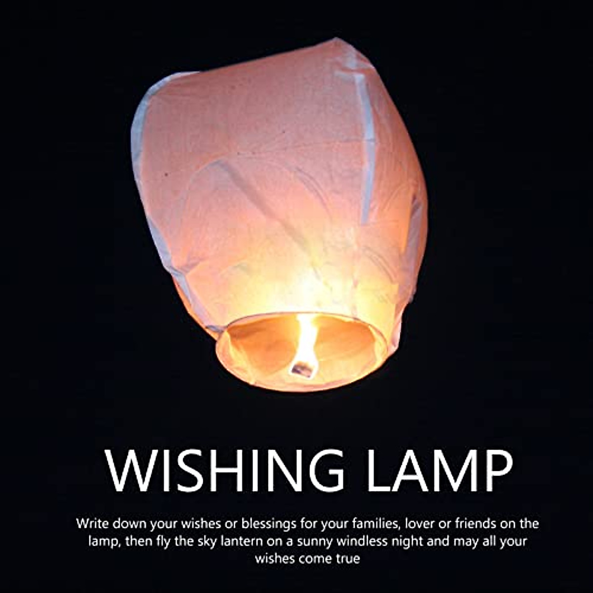 EXCEART 10 Pack Paper Lanterns Floating Wishing Paper Lanterns with Maker Pen for Weddings Party Celebration Event and Festival Chinese Lanterns to Release in Memorial Events