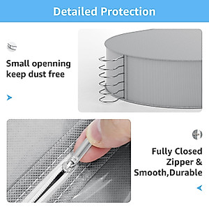 LAPPR 4 Pack 40'' Garment Bags for Hanging Clothes with 6.5'' Gusseted,Clothes Bags for Storage Hanging, Clothing Bags with Zipper Protecting Travel Suit Bags