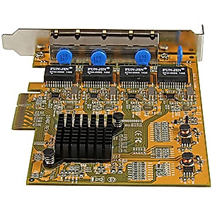StarTech.com 4 Port PCIe Network Card - Standard Profile - RJ45 Port - Realtek RTL8111H Chipset - Ethernet Network Card - NIC Server Adapter Network Card , TAA (ST1000SPEX43)