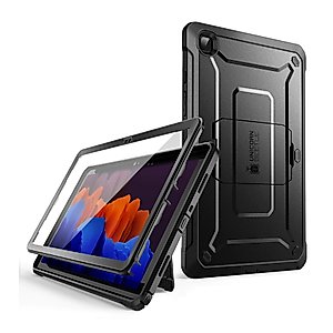 SUPCASE for Galaxy Tab A7 Case with Stand (Unicorn Beetle Pro), [Built-in Screen Protector] Full-Body Shockproof Anti-Scratch Heavy Duty Protective Tablet Case for Samsung Tab A7 10.4 Inch, Black