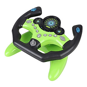 Coherny Steering Wheel Toy Driving Controller Portable Driving Copilot Toy Educational Sounding Toy Gift Driving Wheel with Music for Kids