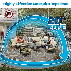 Thermacell E55 E-Series Rechargeable Mosquito Repeller with 20' Mosquito Protection Zone; Blue; Includes 12-Hr Repellent Refill; DEET Free Bug Spray Alternative; Scent Free; No Candle or Flame