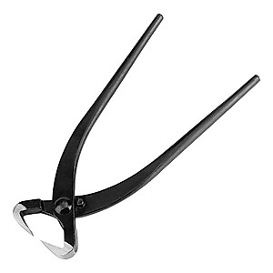 Tnfeeon Hand Forged Bonsai Concave Branch Cutter, Ergonomic Handle Gardening Bonsai Tools